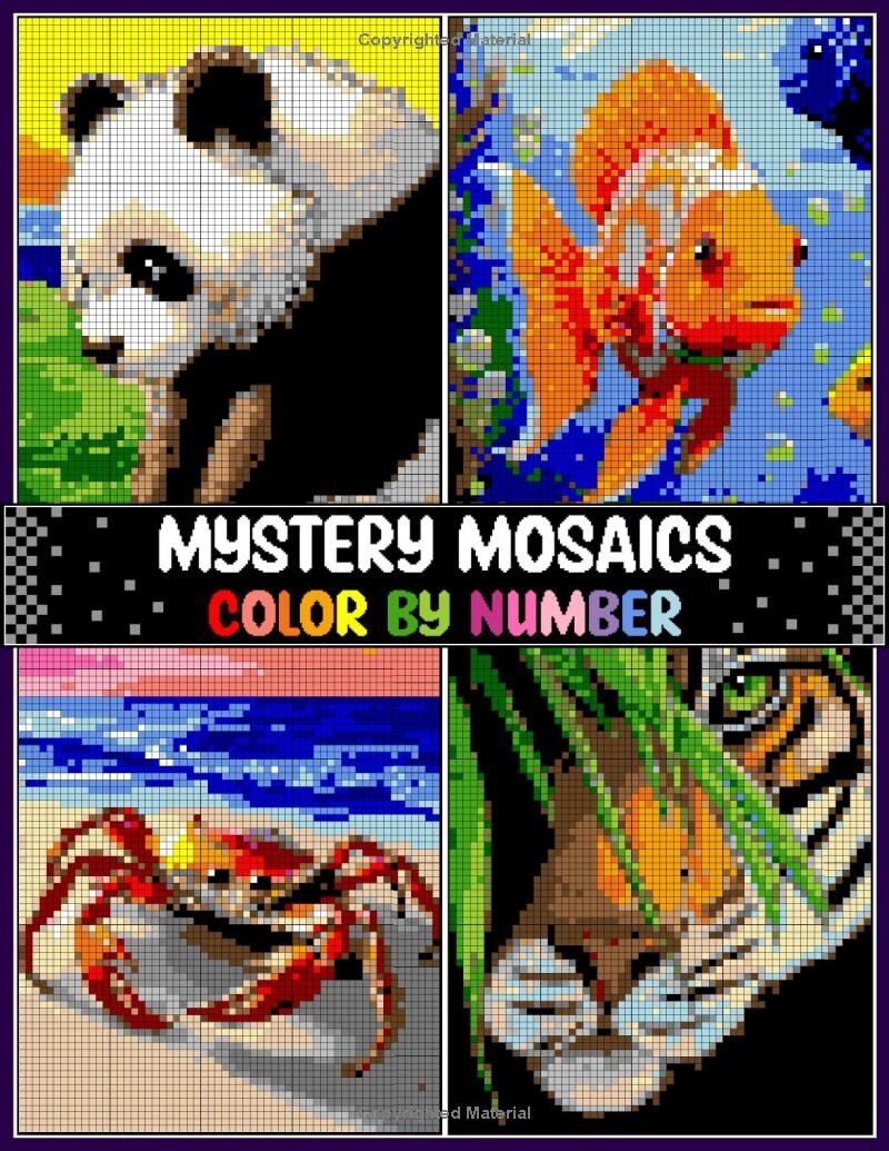 Раскраска по номерам Color Number Mystery Mosaics 50 Pixel