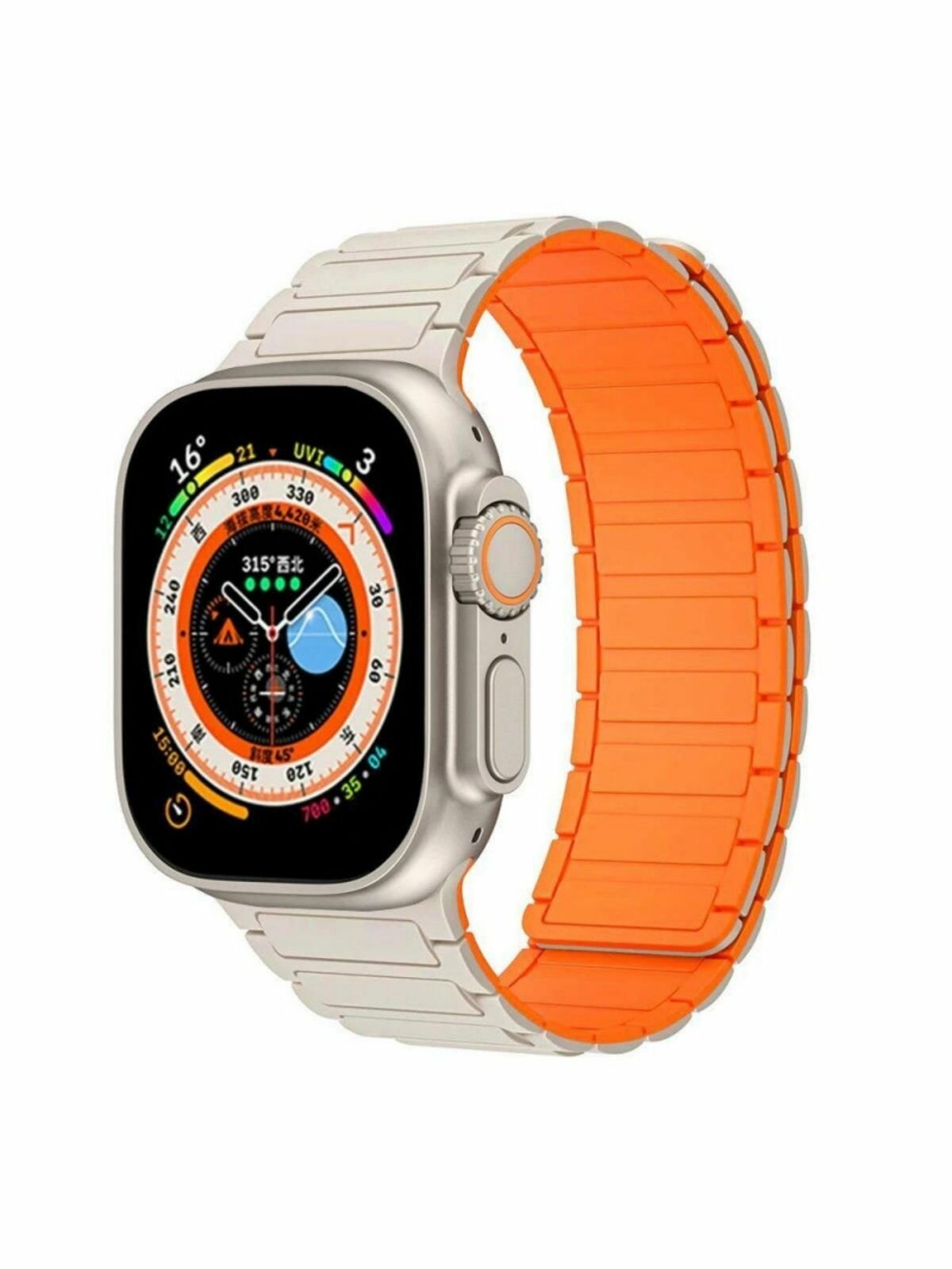 Силиконовый ремешок для Apple Watch Bulgari Series10 42mm/Series 1-9 и SE 38mm , 40mm , 41mm/фитнес браслет силиконовый ремешок