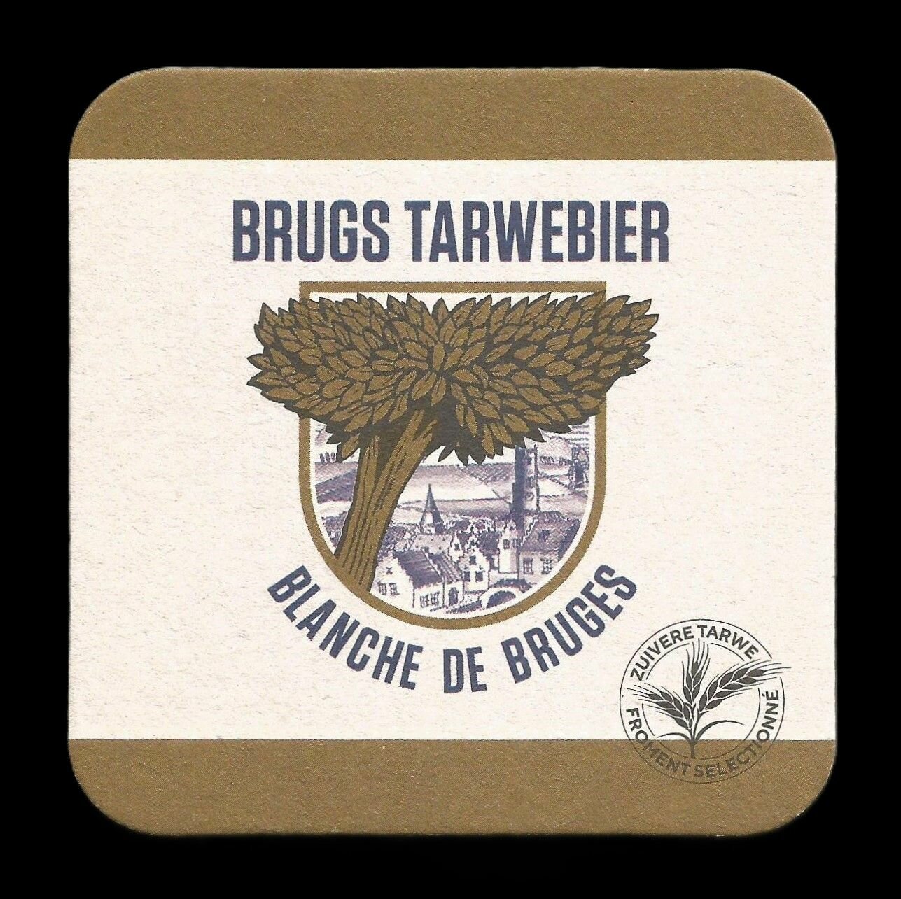 Бирдекель (костер) Бельгия Blanche de Bruges (подставка под пивной бокал)