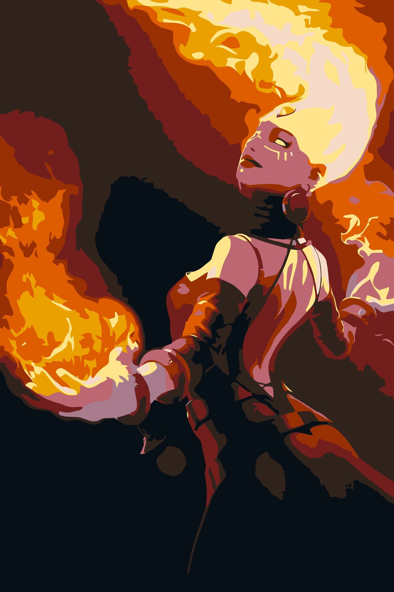 Детская картина по номерам E3325 "DOTA 2 -Дота 2 - Lina " 20x30