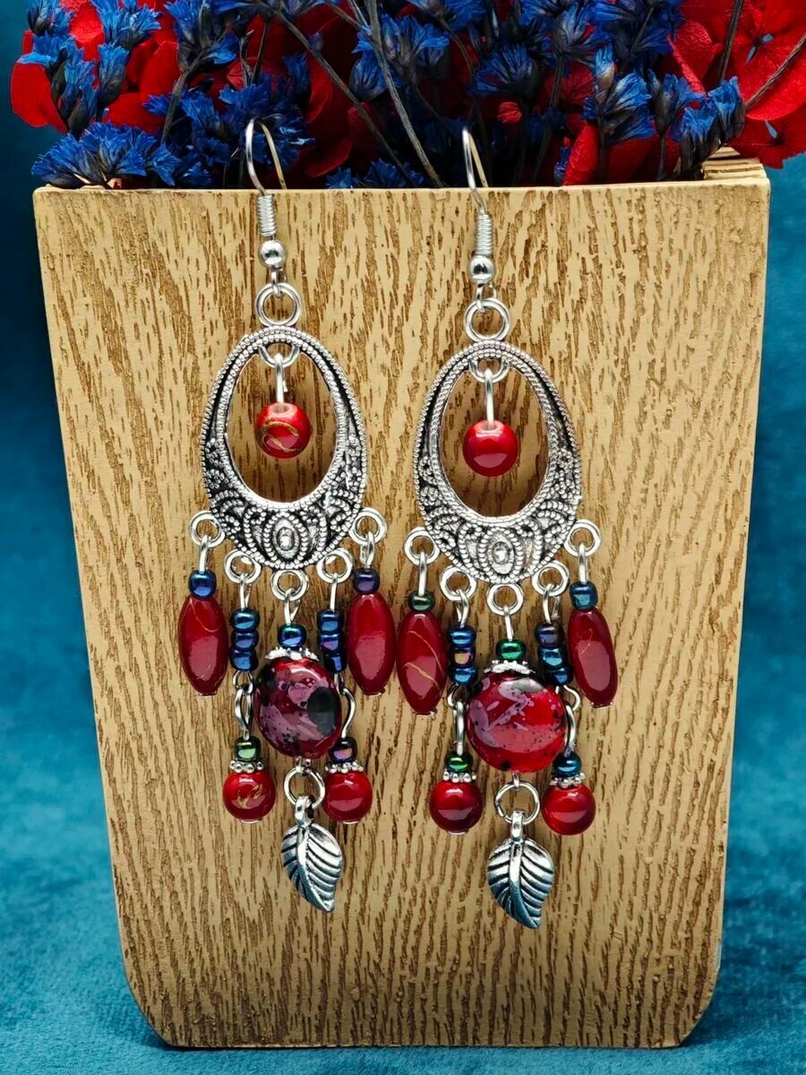 Серьги be self true, искусственный камень