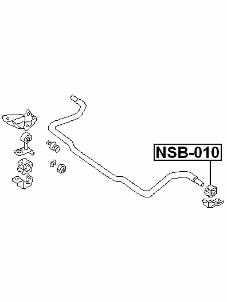 Втулка переднего стабилизатора d19 NISSAN NSB-010 FEBEST.