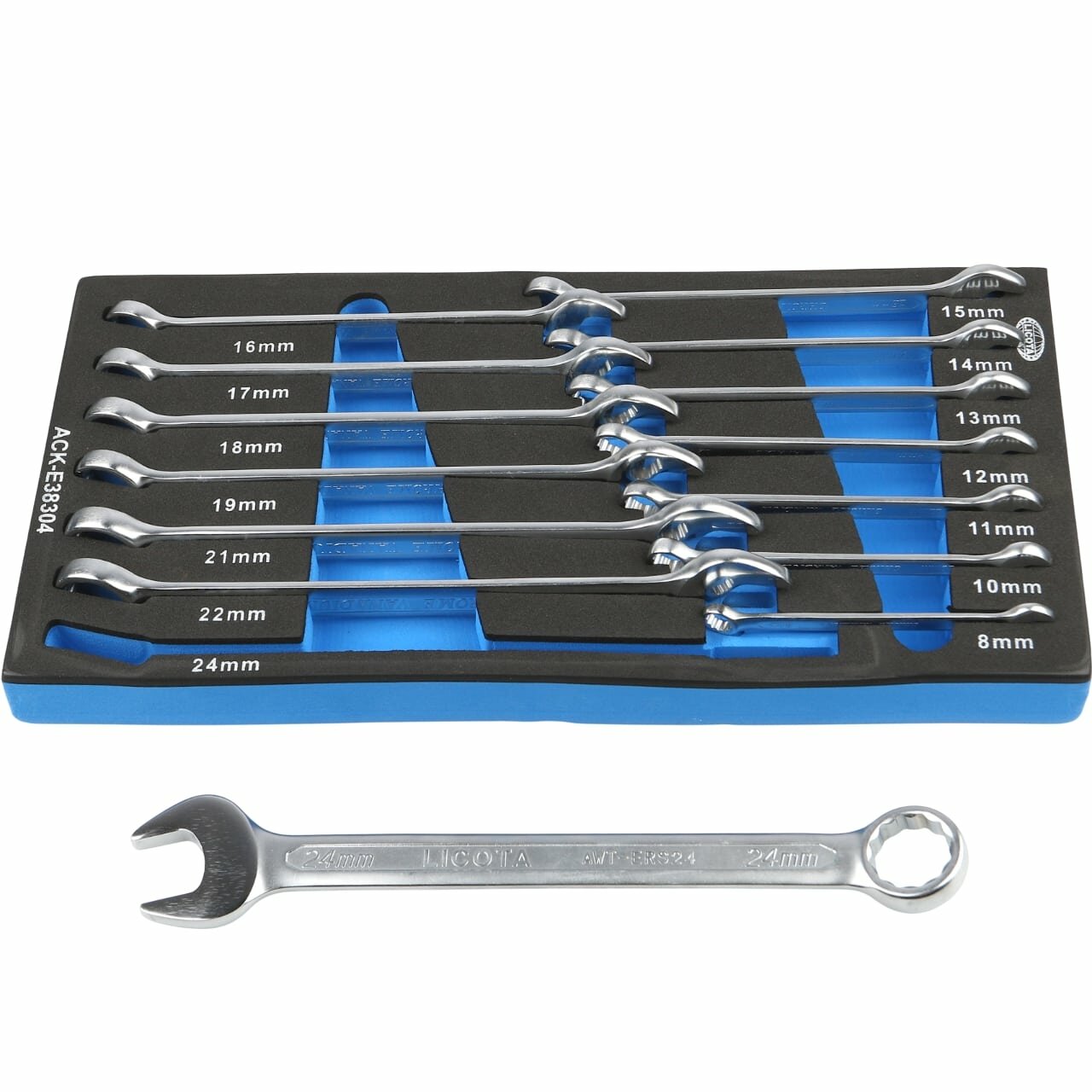 Licota ACK-E38304 Набор ключей комбинированных 8 - 24 мм, 14 пр, в ложементе EVA