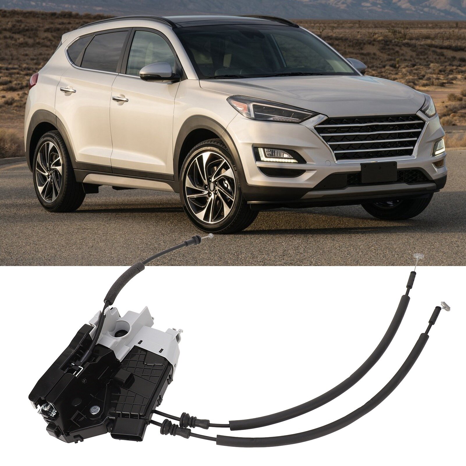 Электропривод замка передней двери 81320‑D3010 81320D3010 81320 D3010 81320‑D3000 81320D3000 для правой пассажирской двери Tucson 2016-2020 из ABS, металлического сплава и стального троса с прямым монтажом