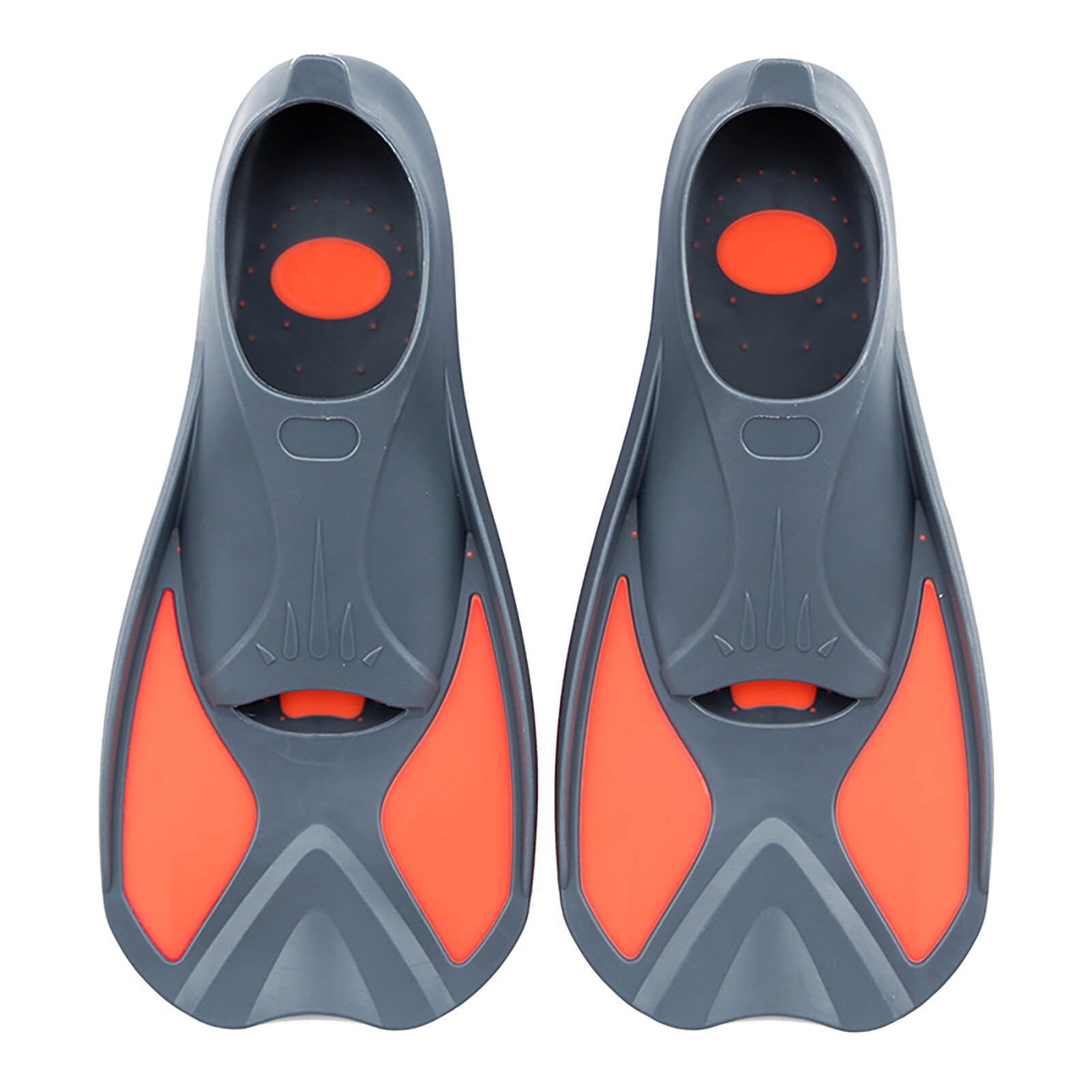 1 пара Детских Ласт Для Тренировки плавания Плавательные Ласты Для Обучения Плаванию Для Мальчиков И Девочек Серо-Оранжевые XXXXS (30-31)