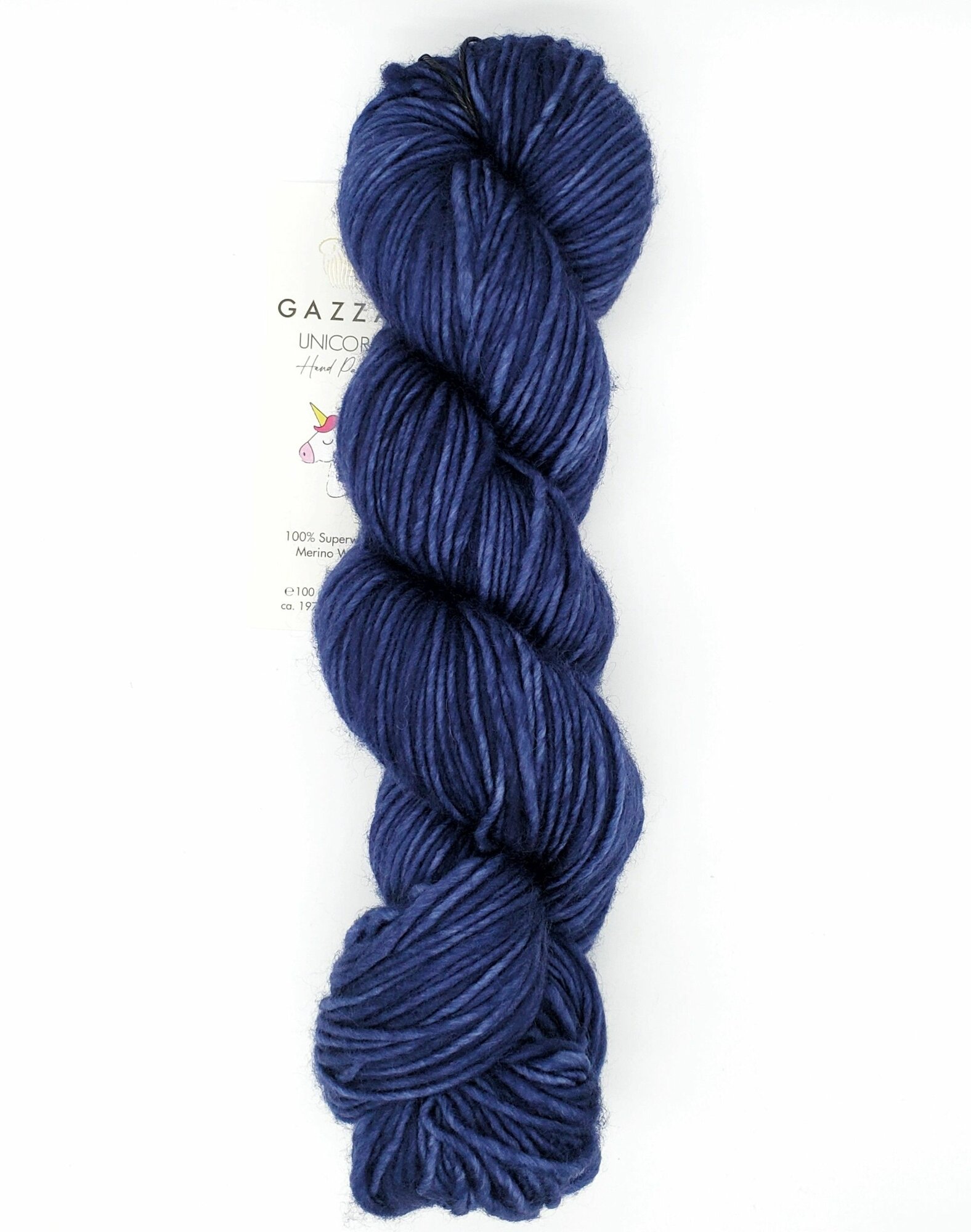 Пряжа Gazzal Unicorn 1353 тёмно-синий (100г/197м, упаковка 5 мотков)