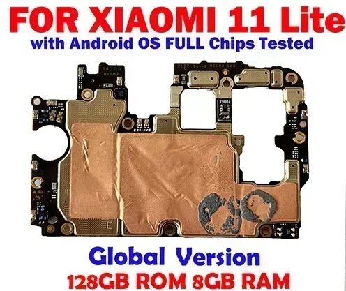 Материнская плата Xiaomi 11 Lite, 128GB ROM 8GB RAM