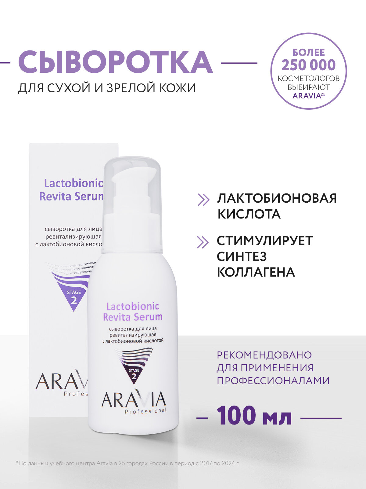 ARAVIA Сыворотка для лица ревитализирующая с лактобионовой кислотой Revita Lactobionic Serum, 100 мл