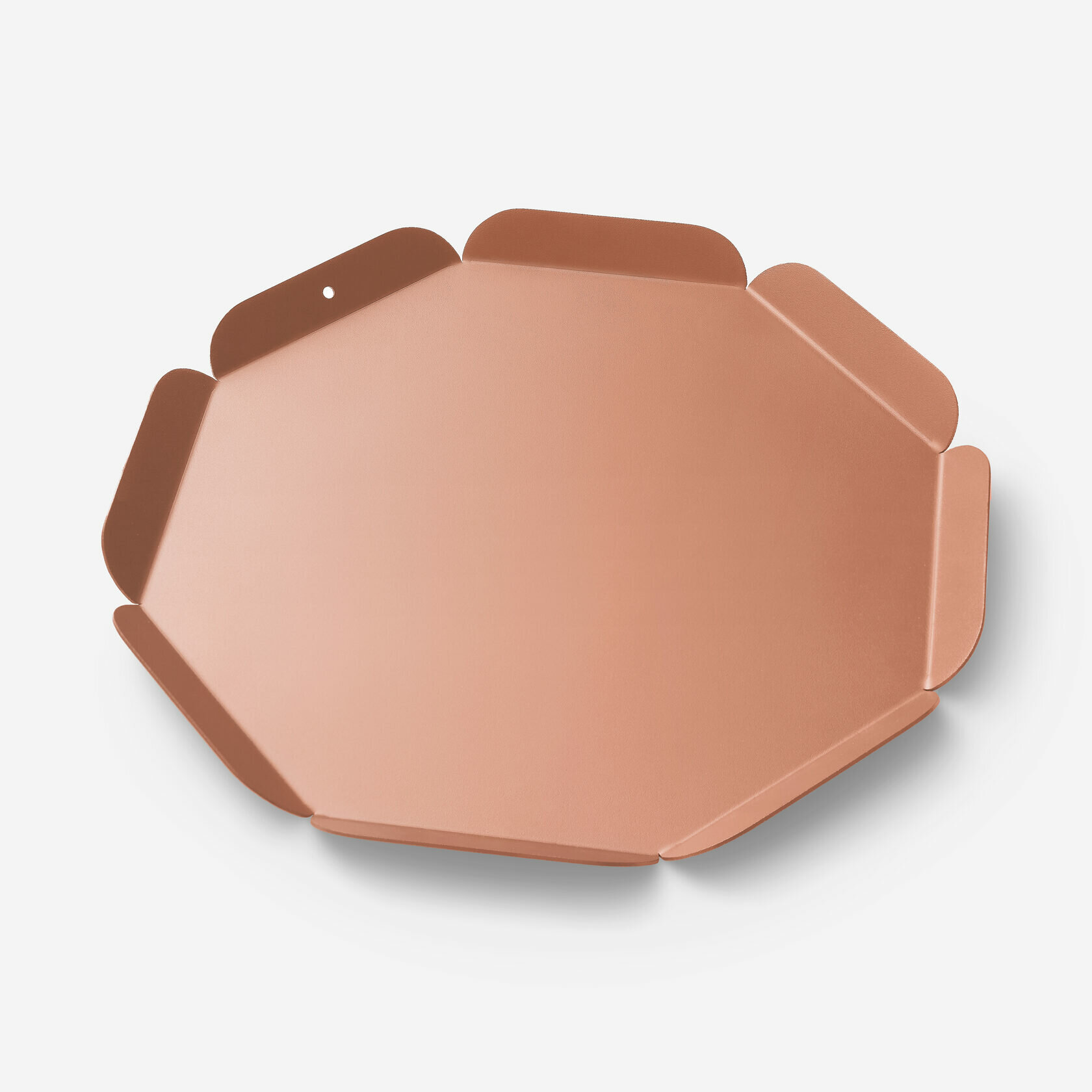 Поднос Delo, универсальный, восьмиугольный, алюминиевый, цвет персиковый, габариты 42 см