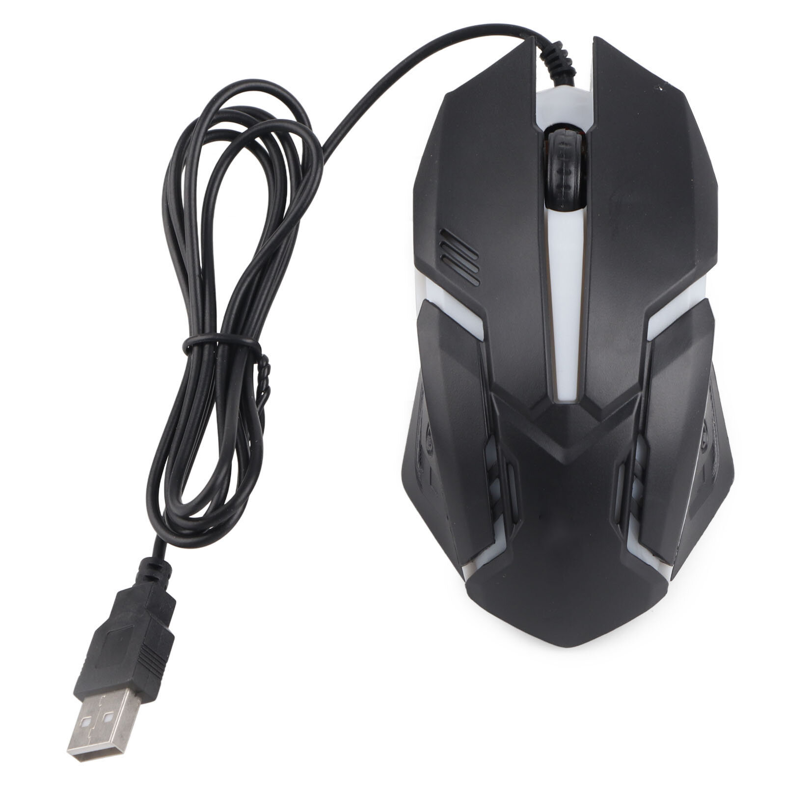 USB-мышь M3 с режимом подсветки Проводная мышь Эргономичный дизайн Компьютерная мышь для ноутбука Macbook PCЧерный
