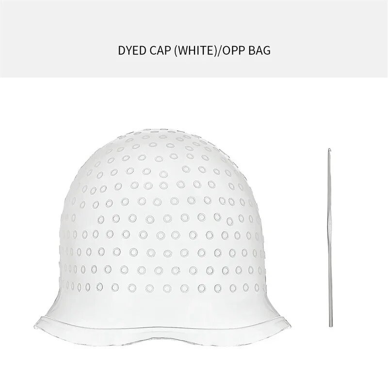 MOONBIFFY Силиконовая шапочка для окрашивания волос, white