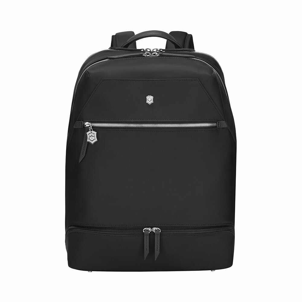 Рюкзак VICTORINOX Victoria Signature Deluxe Backpack, черный, нейлон/кожа, 32x18x39 см