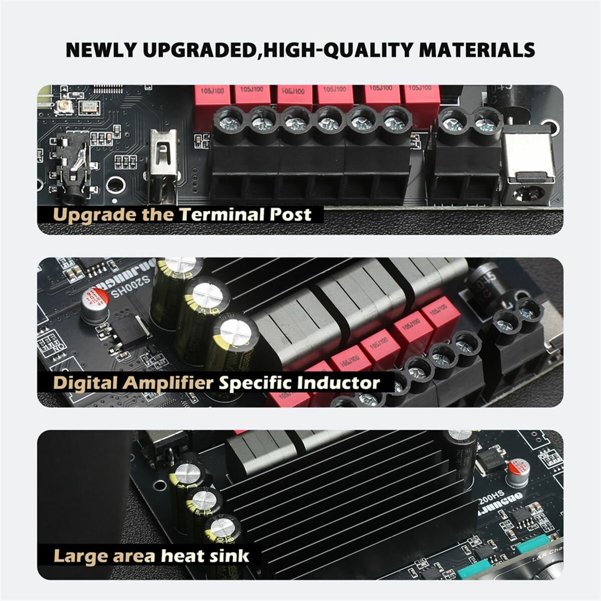 Новый S200HS Bluetooth 5.2 сабвуфер цифровой усилитель плата 2.1 канала 100 Вт + 100 Вт + 200 Вт широкое напряжение 12-24 В стерео Hifi