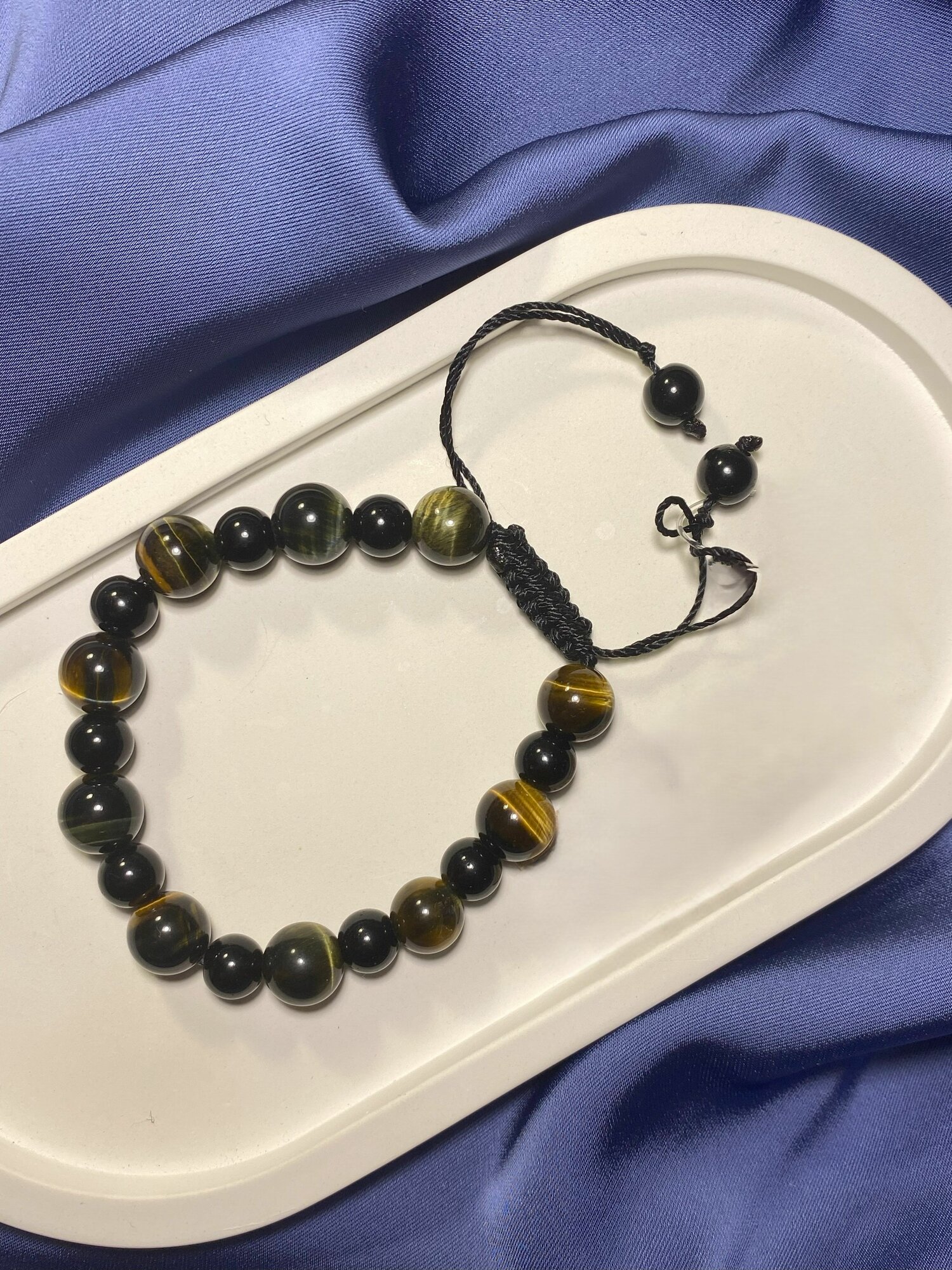 Браслет, агат, тигровый глаз