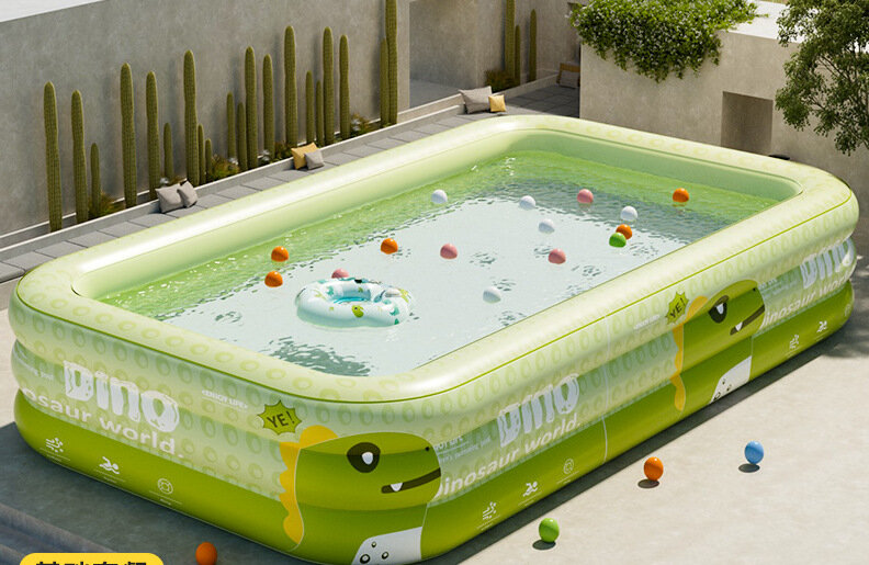 Детский бассейн, для дома и улицы, уличный, надувной, семейный, утолщенный пластик
