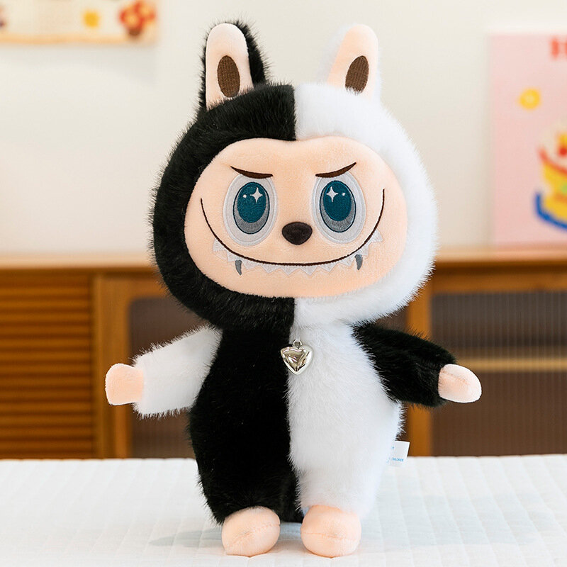 Новый черно -белый ангел демон Rabu Plush Toy Popsmart Интернет -знаменитый подарок на день рождения знаменитость