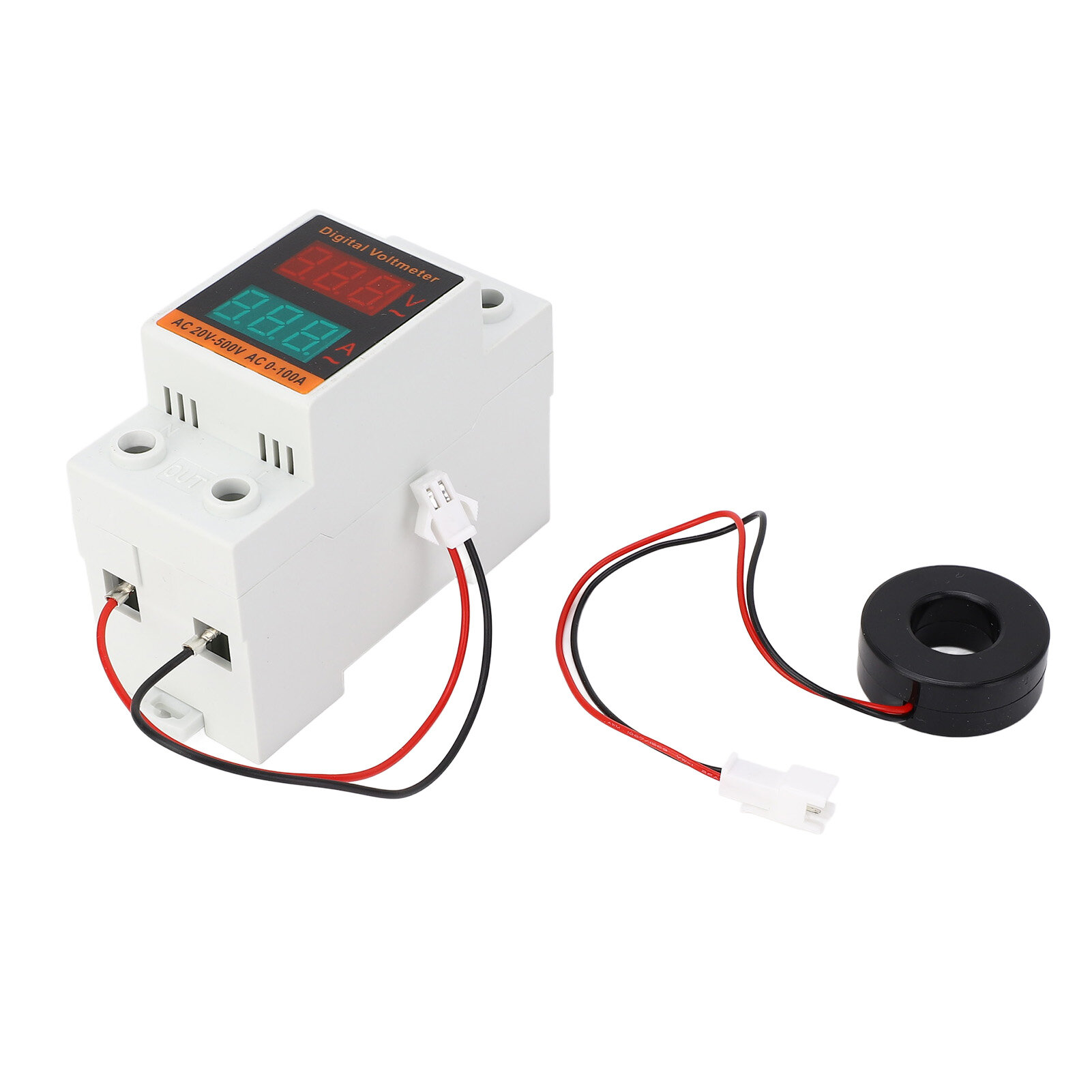 Вольтметр-амперметр AC20‑500V 0‑100A со светодиодным дисплеем, высокоточный измеритель переменного тока и напряжения, шинного типа.