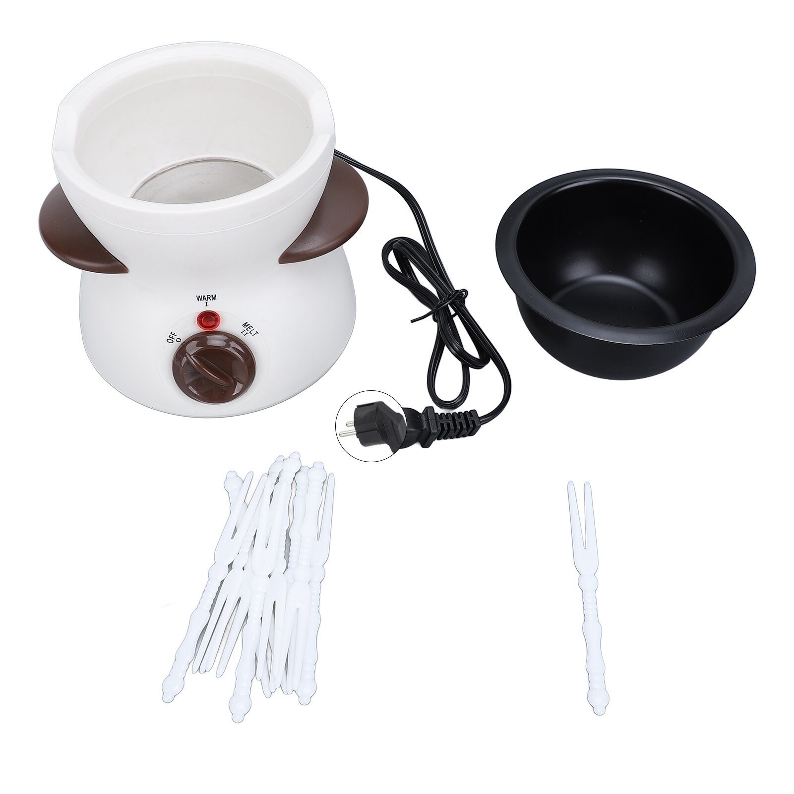 Mini Electric Fondue Pot Set с 10 погружением вилок шоколадный кастрюль Таяние шоколадно.