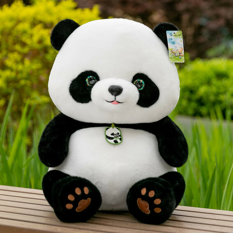 Weltston Internet-Famous Panda, Cute Lan Plush Toy, Stuffed Animal, Fortune Bear Doll, Pillow, Cushion, Panda Baby, 24cm