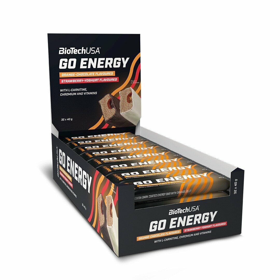 Энергетический батончик BioTechUSA Go Energy Bar 32*40 г. шоколад-апельсин