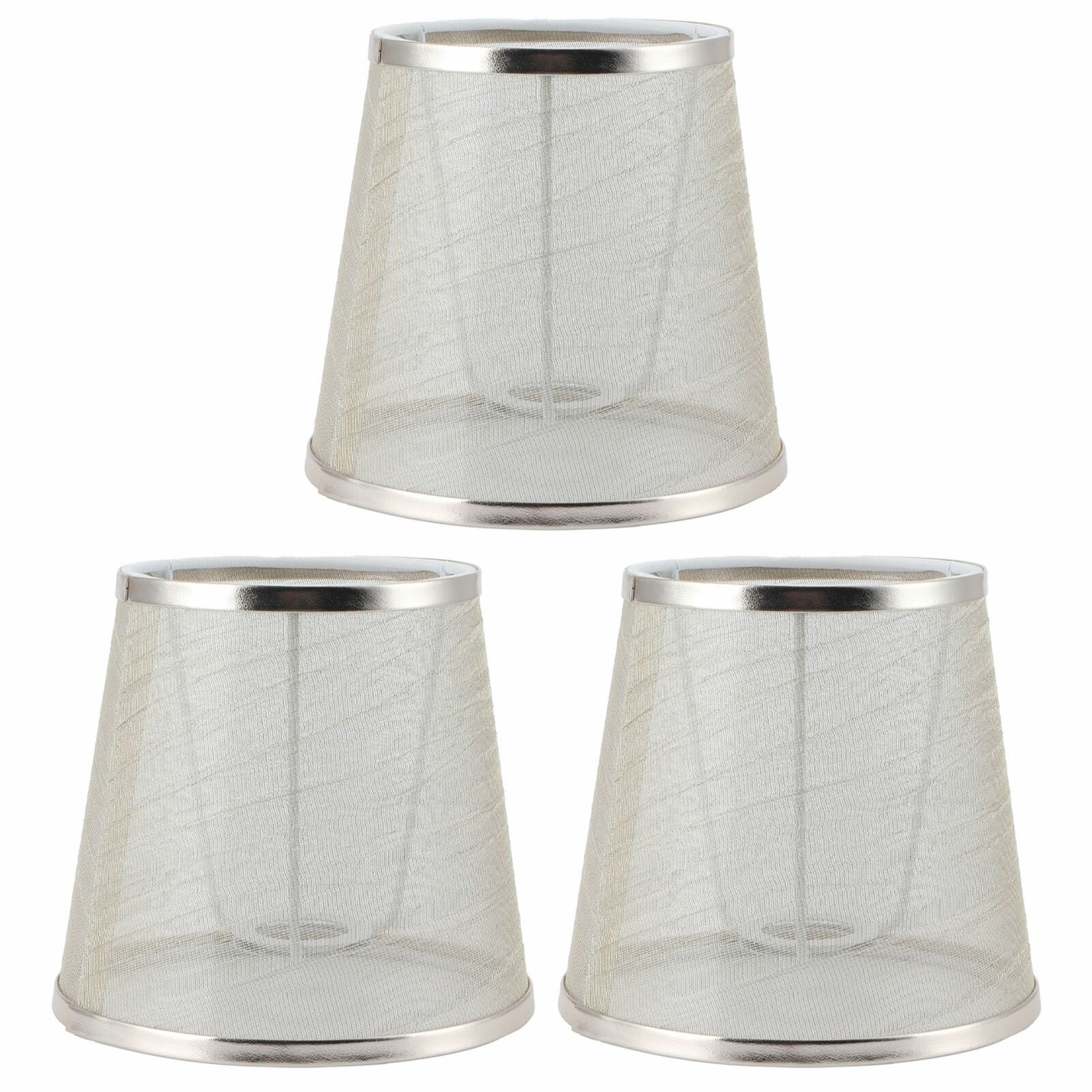 3 шт. тканевый абажур E14 Meson, современный европейский стиль, абажур для свечи, люстры, золото