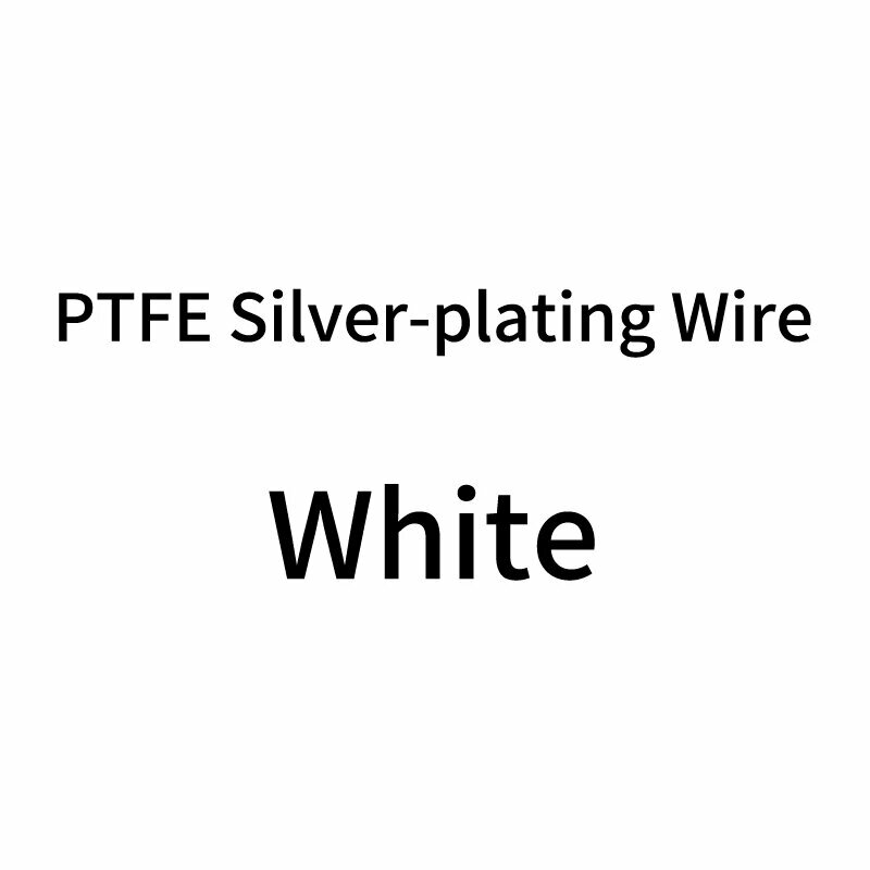 Посеребренный провод PTFE 22AWG, белый, 5M