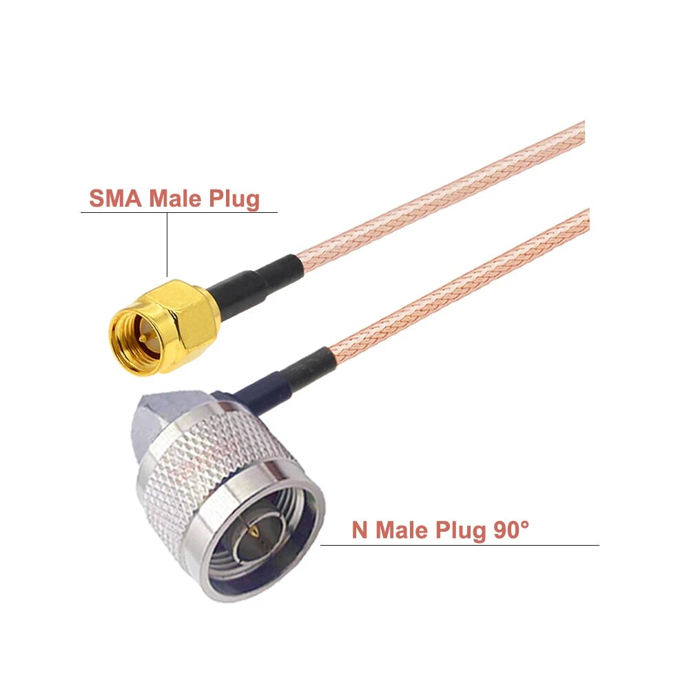 BEVOTOP, кабель RG316, SMA-N, 15/30/50/100см 1M, N M90 to SMA M