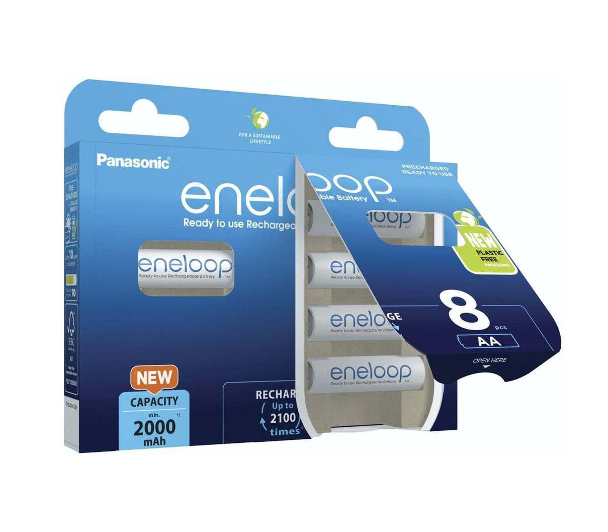 Аккумуляторы Panasonic Eneloop AA 2000 мАч, 8 шт