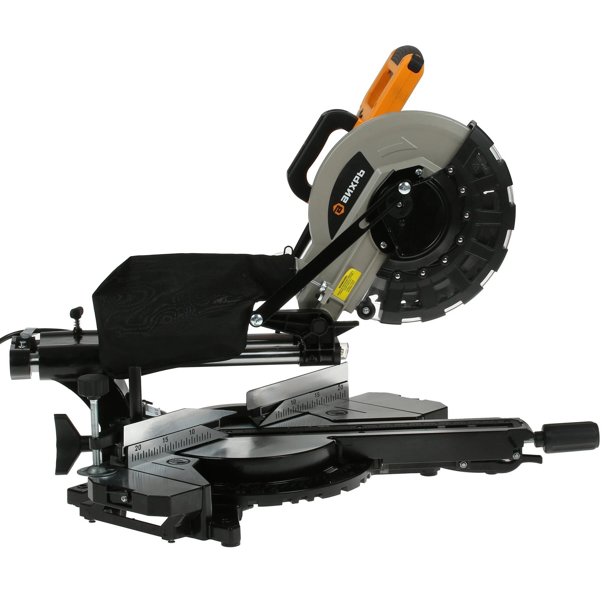 Электропила торцовочная вихрь ПТ-255А, 2000 Вт, обороты max - 5000 об/мин, диск - 255 мм, 16 кг