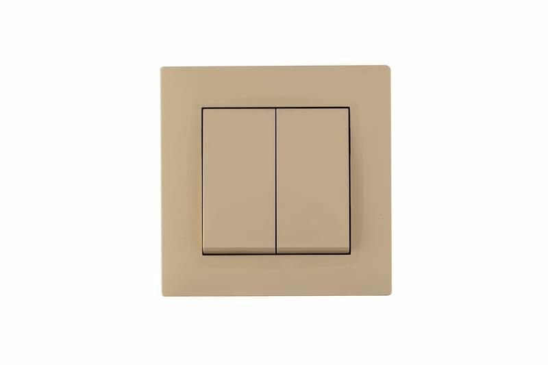 Выключатель 2-клав. Karea RIZZ крем Makel 88010003