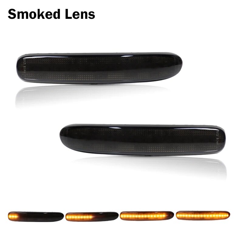 Светодиодный отражатель заднего бампера, стоп-сигналы с последовательным указателем поворота, задние противотуманные фары для Mini Cooper Clubman R55 2008-2014 годов 12 В Smoked Lens