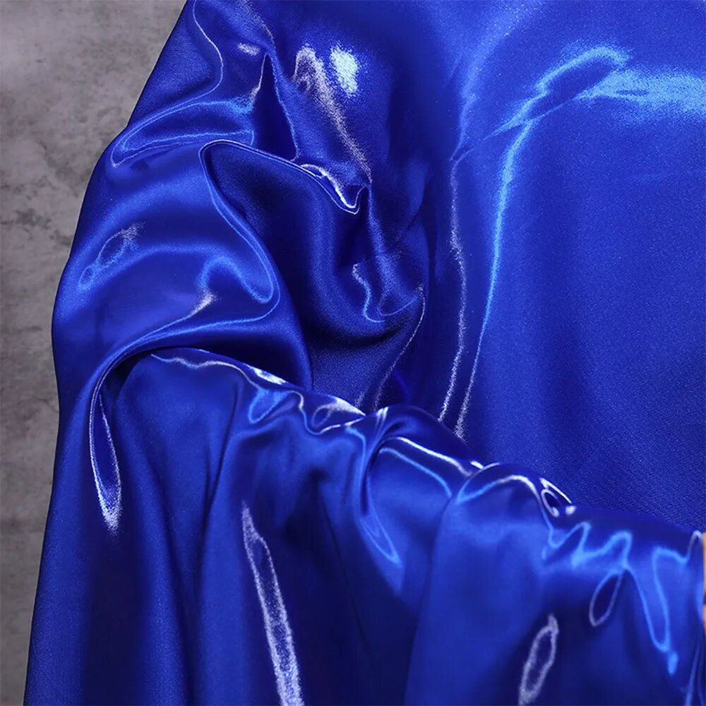 Liquid Satin Fabric 50x150cm Findohope Синий, королевский синий