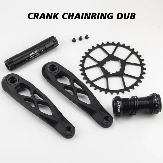 EVOSID Ultralight MTB Bike Crank 165mm Черный, 175mm, Black 34T BB
