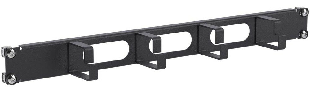 Кабельный органайзер 4 кольца с отверстиями, DKC 1U для 19" IT-корпусов, RAL9005 R5pcf191heb .