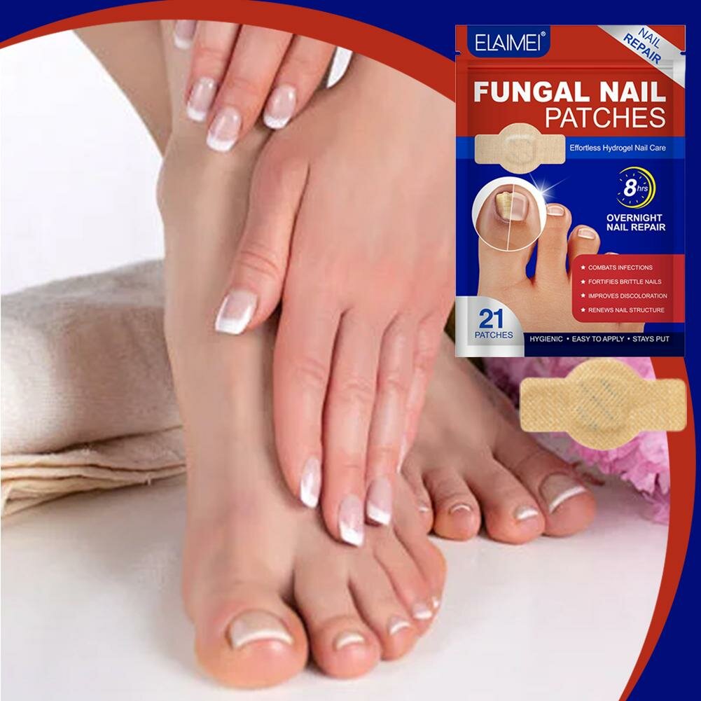 Пластыри для лечения грибка ногтей на ногах 21шт, Используется для Для восстановления поврежденных ногтей на ногах