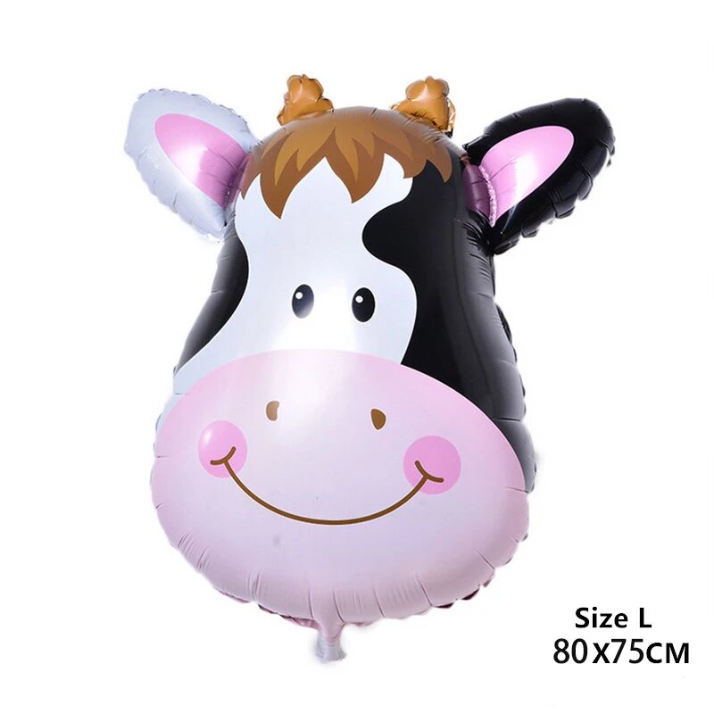 Воздушные шары 40 дюймов в виде коровьей тематики, стоячие шагающие шары в форме головы коровы, для вечеринки в честь Дня рождения, для фермы, декор с животными, товары для творчества
