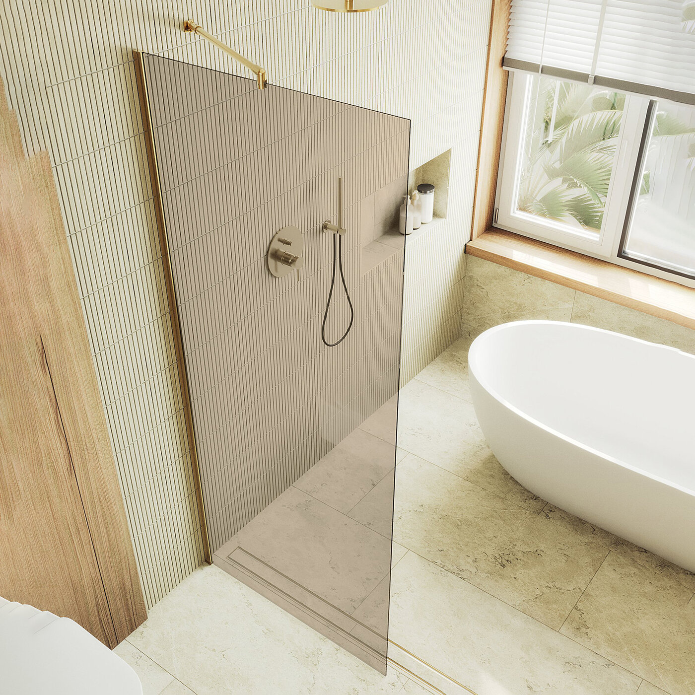 Душевая перегородка MaybahGlass 195х99 MGD-1353-3ш