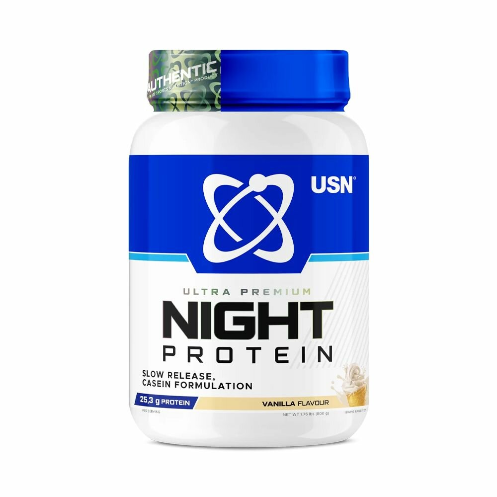 USN Ultra Premium Night Protein, 800 грамм, казеин с вкусом ваниль