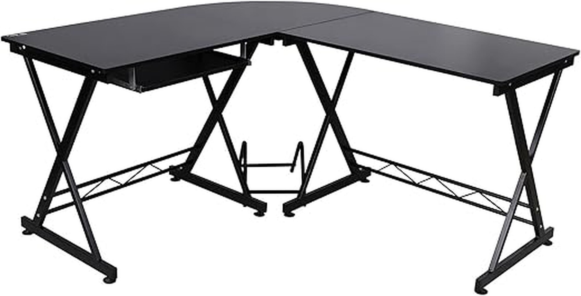 Компьютерный стол SONGMICS - 150 x 138 x 75 см, угловой, черный, LCD402B