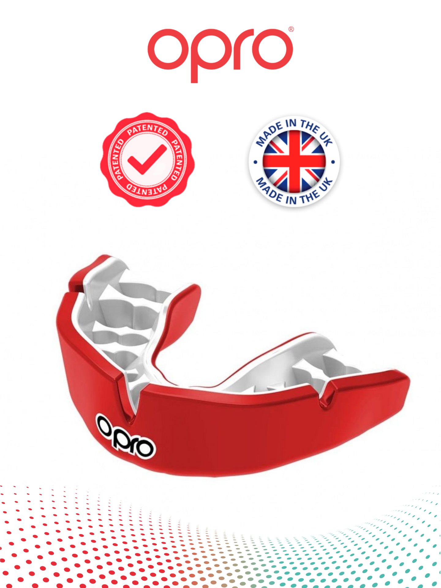 Боксерская капа взрослая, спортивная, защитная для зубов Opro Instant Custom - Red/White