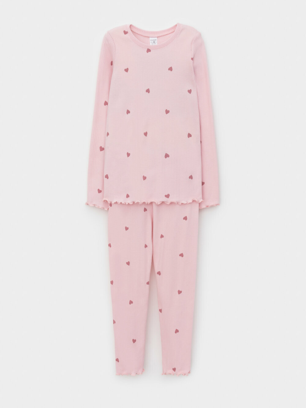 Пижама К 1618/холодный розовый,милые сердечки