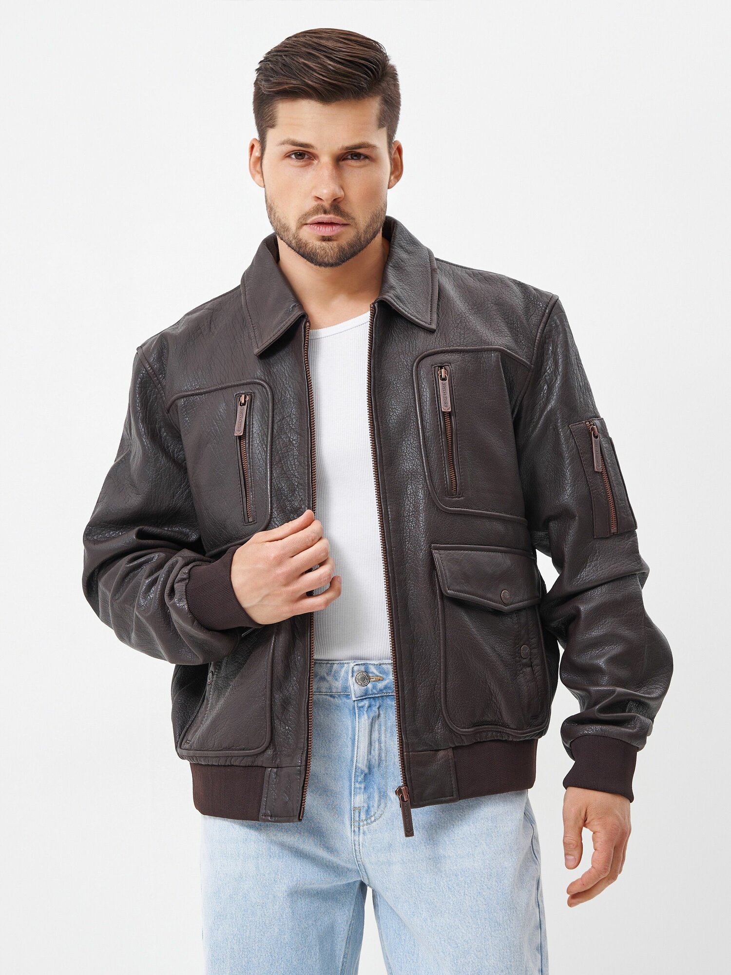 Куртка кожаная Осень-зима 2025