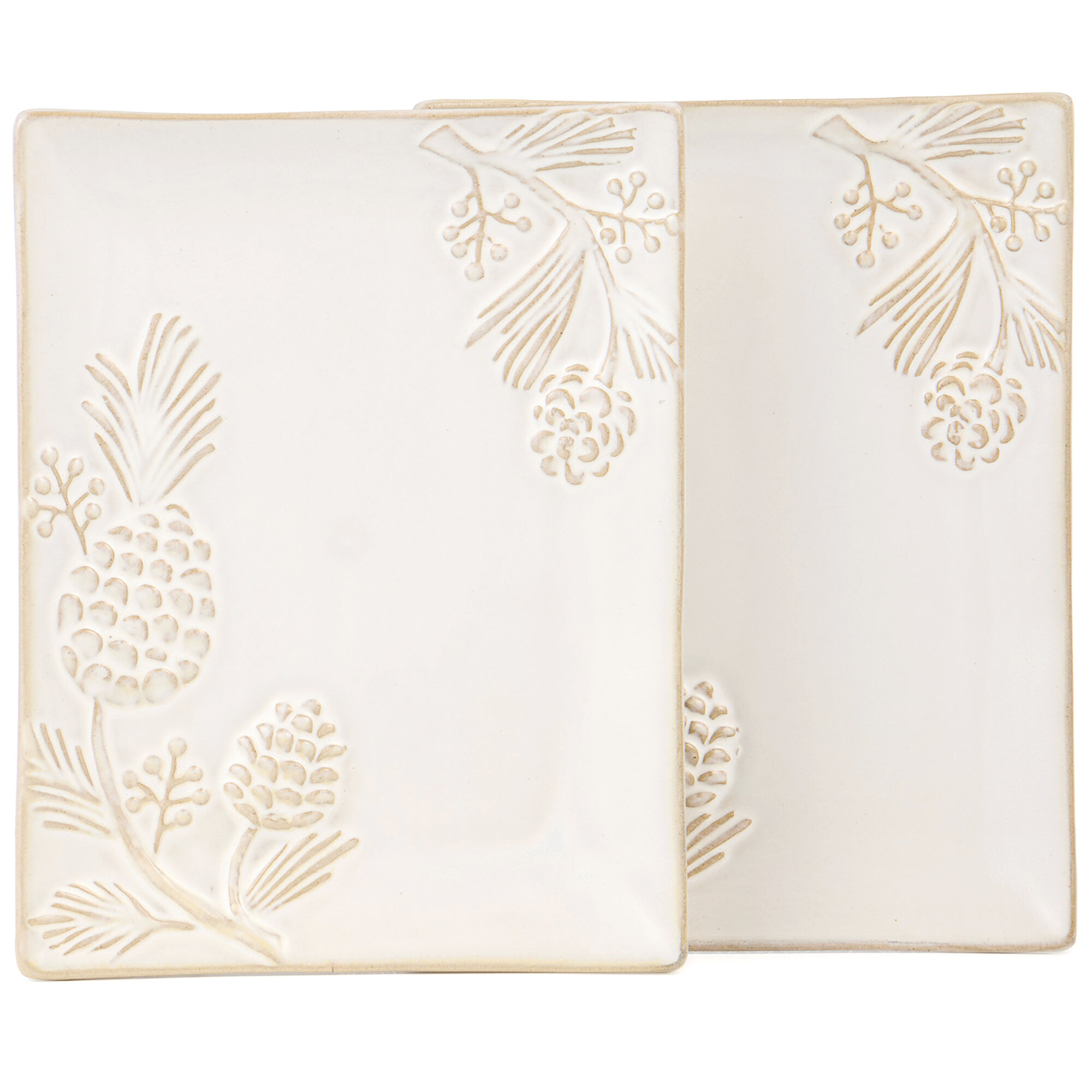 Набор блюд сервировочных коллекция pine cones, 2 шт / 20,2*16*2 см KSG-230-515