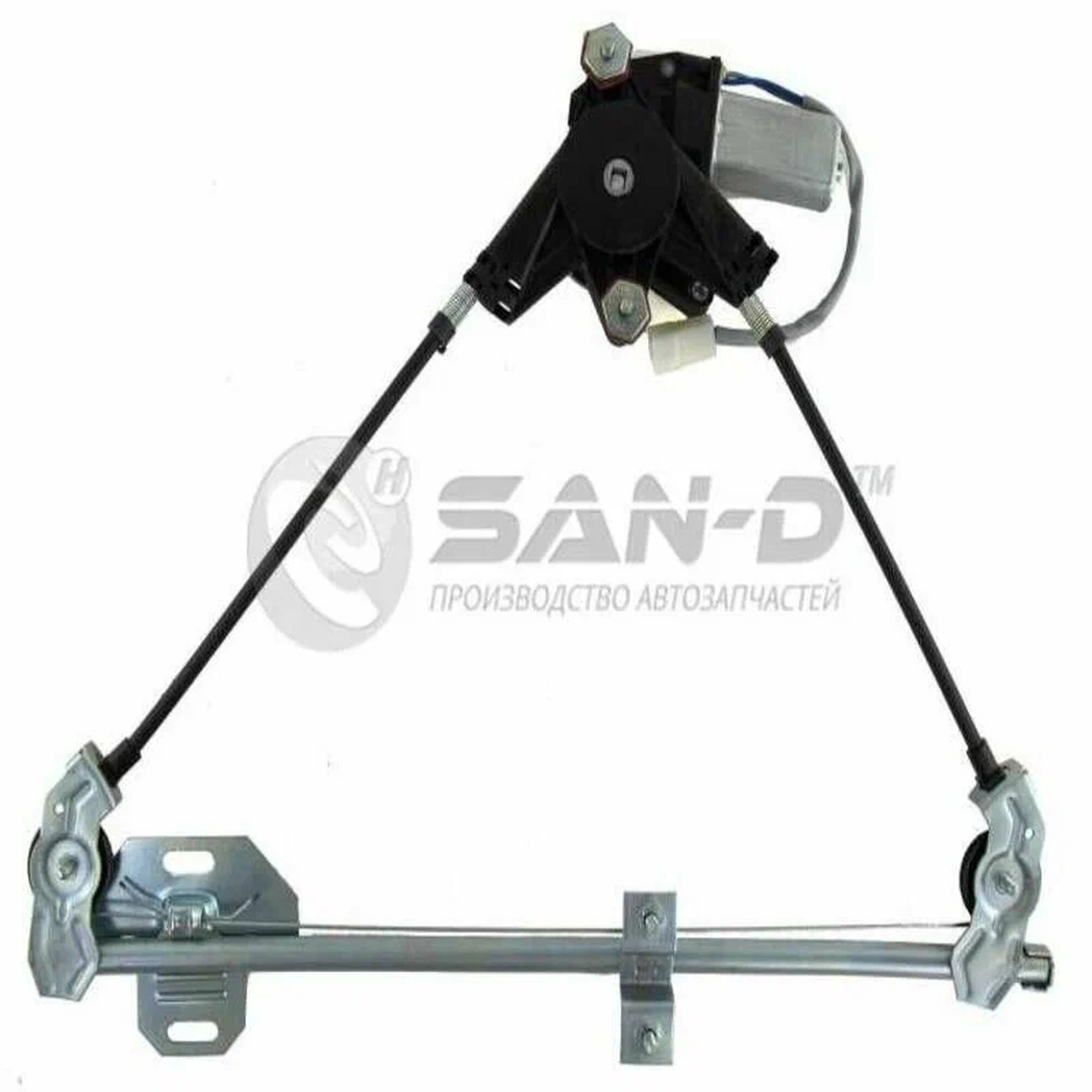 Стеклоподъемник электрический передний левый в сборе с мотором SAN-D SP2703 для ВАЗ 2110 (аналог 2170)