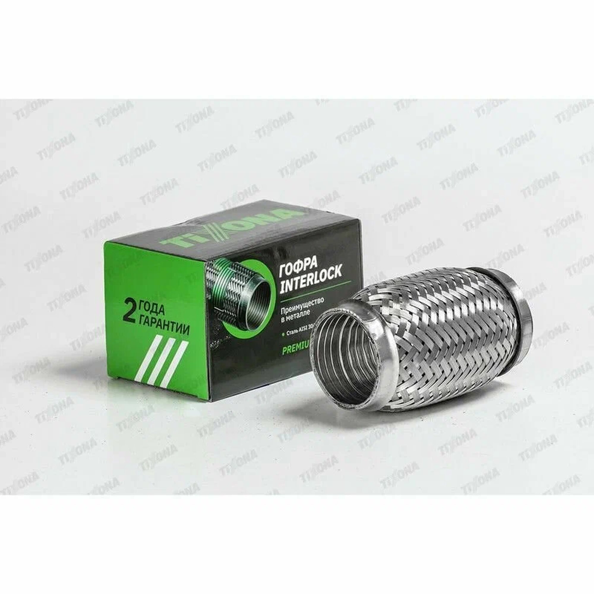 Гофра глушителя Tixona P50120, нержавеющая сталь, длина 120мм