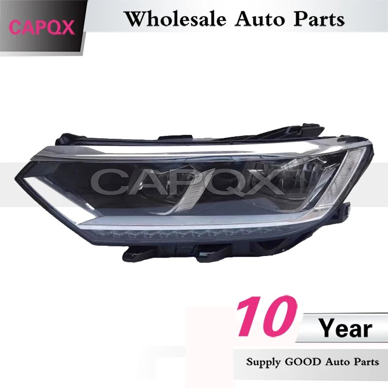 Фара переднего бампера CAPQX для Volkswagen Passat B8 2016-2018, передняя фара, фара LED left side