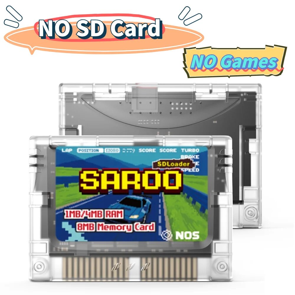 SAROO для Sega Saturn, White, No SD card, 1МБ/4МБ ОЗУ, 8МБ памяти