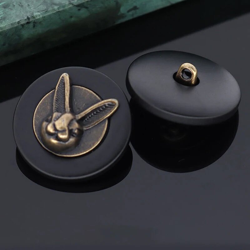 Винтажные медные пуговицы с головой кролика A