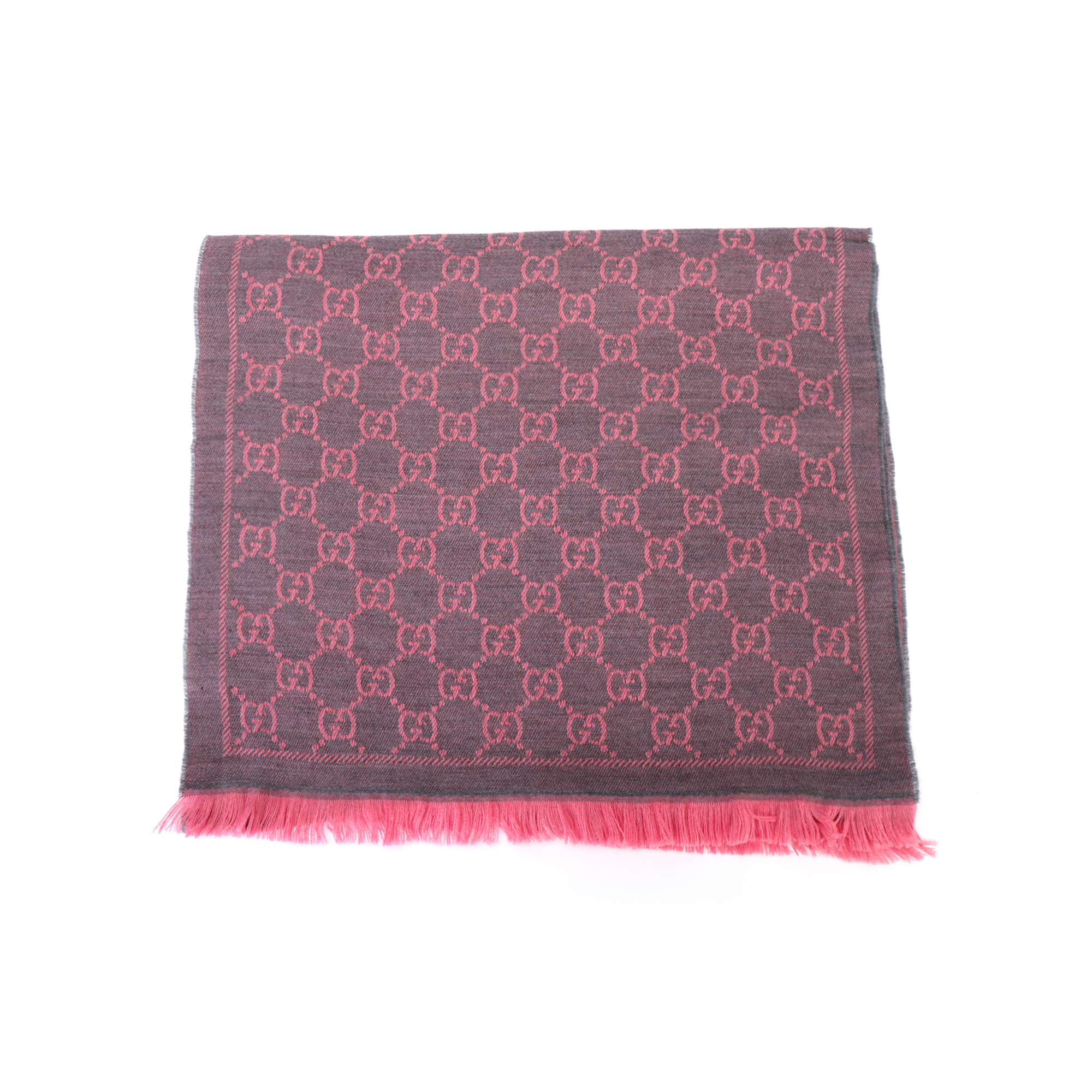 Шарф GUCCI GG для женщин, one size, серо-розовый — фото 1