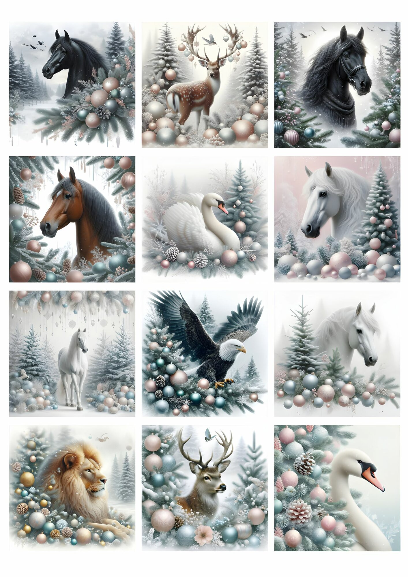 Декупажная карта About Time, A4, 21×29,7 см, полупрозрачная, бумага, 40 г/м², белая, розовая, серебристая, черная